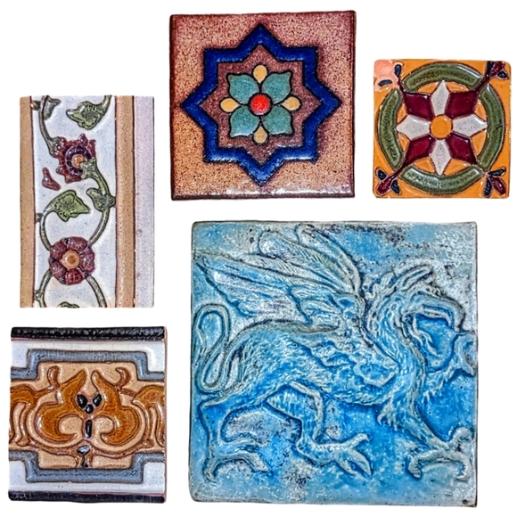 Medieval Ceramic Designs | Accents | Vintage Handmade Ceramic Tiles ...